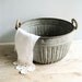 Vintage Metal Bucket with Rope Handles
