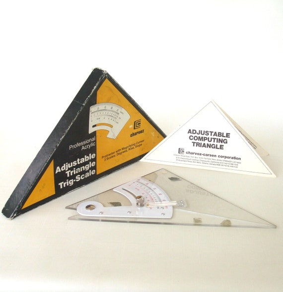 Charvoz Drafting Protractor Adjustable Triangle by LaurasLastDitch