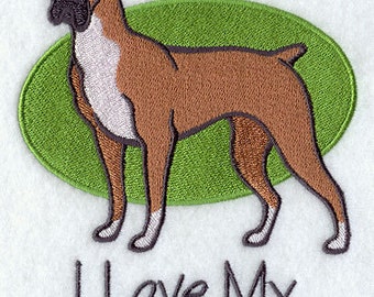 Boxer dog embroidery | Etsy