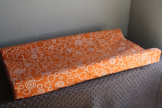Items similar to Orange Circles Contour Changing Pad Cover on Etsy