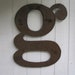 Big Metal letter g