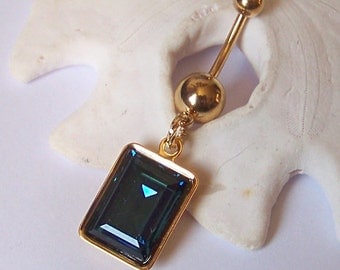 Gold Belly Button Ring Belly Button Jewelry by JeweledNavel