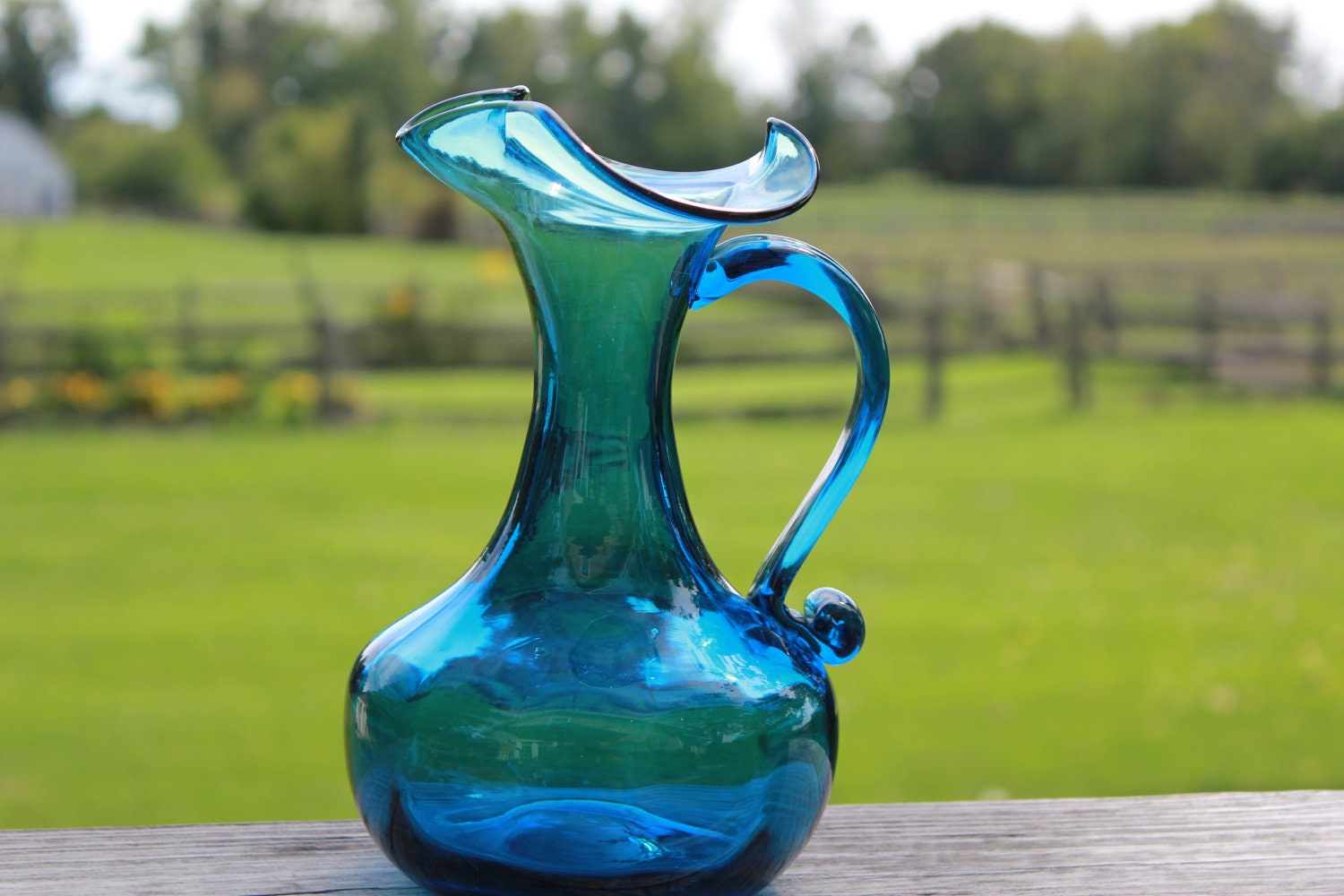 Glass Pitcher Cobalt Blue Drinking Pitcher Reserved For Lisa – Haute Juice