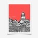 Xi'an China Skyline Poster City Series Art by BugsyAndSprite