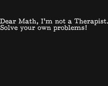 Popular items for dear math on Etsy