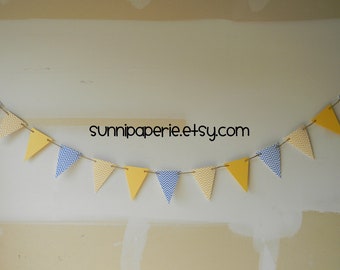 Chevron Print Paper Pennant Banner in Yellow and by SunniPaperie