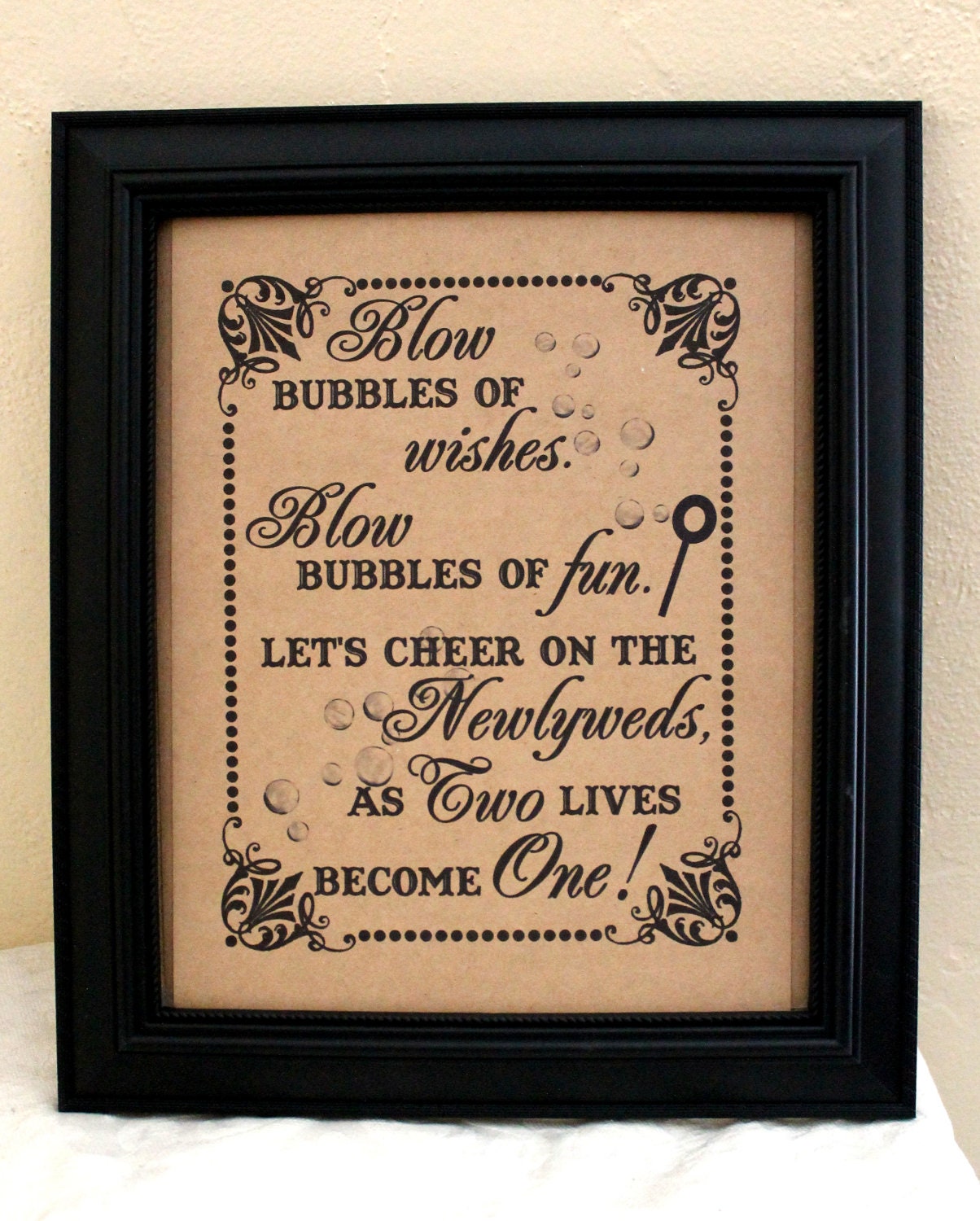 Bubbles Wedding Send Off Sign