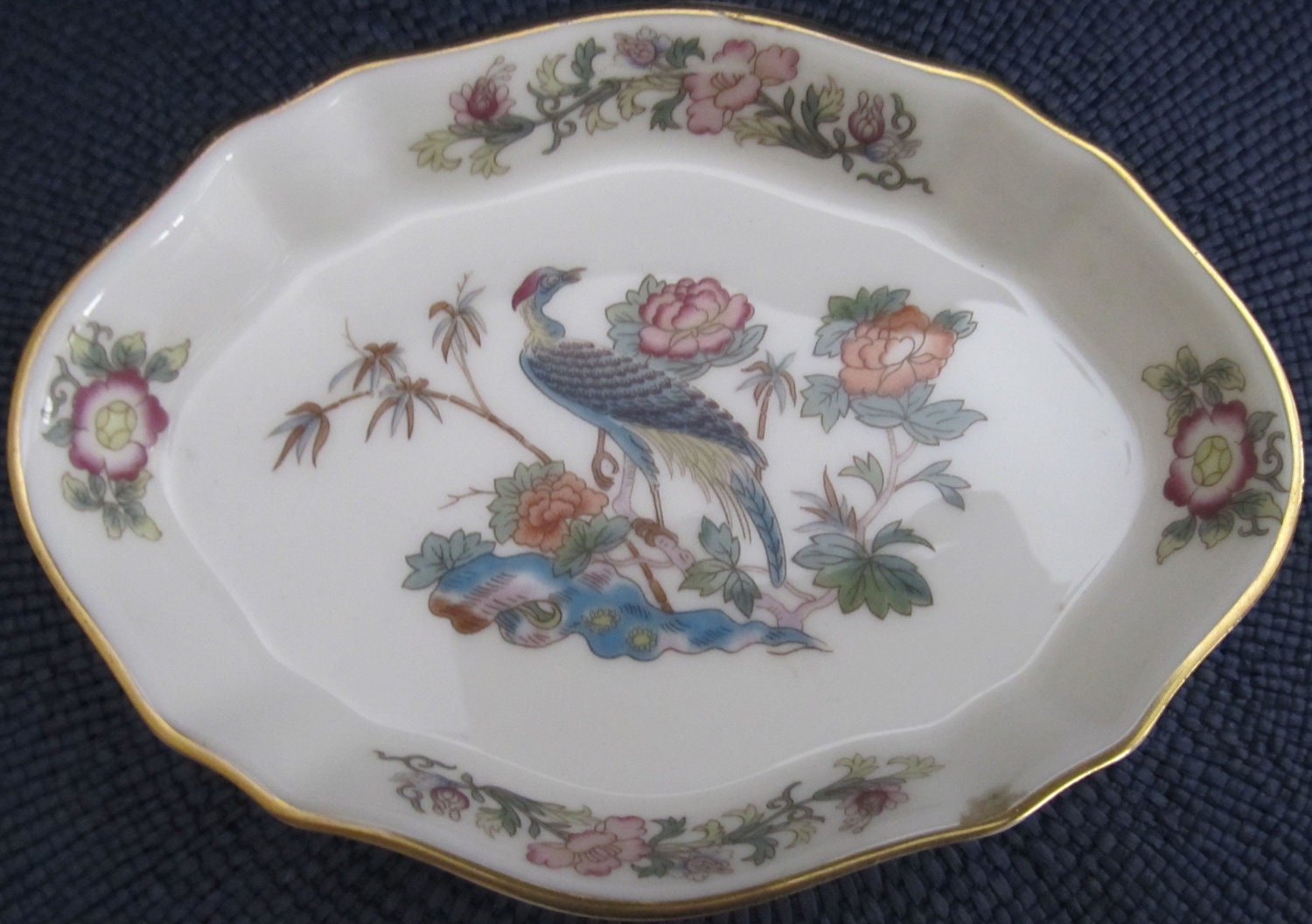 Wedgwood Bone China Kutani Crane Pattern Coin/Pin Dish