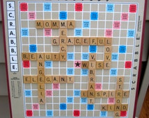 Unique scrabble board related items | Etsy