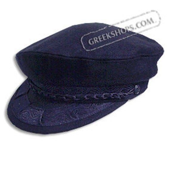 Greek Fisherman's Hat Wool Navy