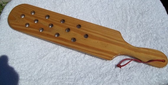 wood paddle spanking paddle by WoodnTrains on Etsy