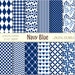 Navy Blue Basic Digital Paper Pack Instant by DigitalStories