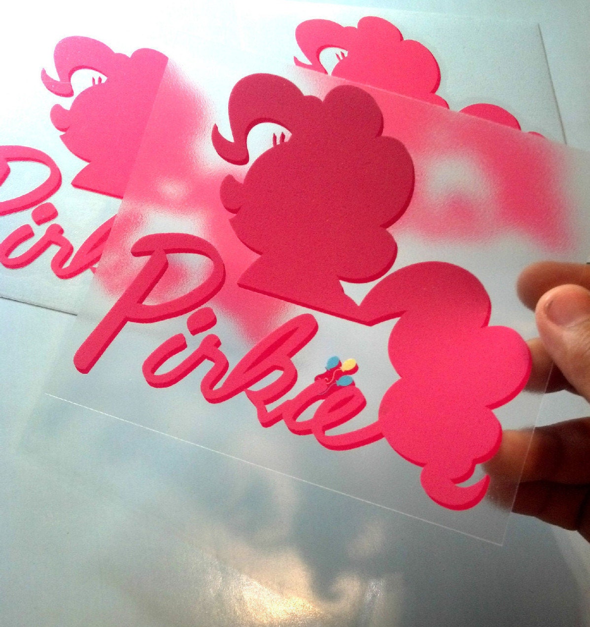 Pinkie Pie Pinkie Pie SPOOF logo MLP FIM for Cars and