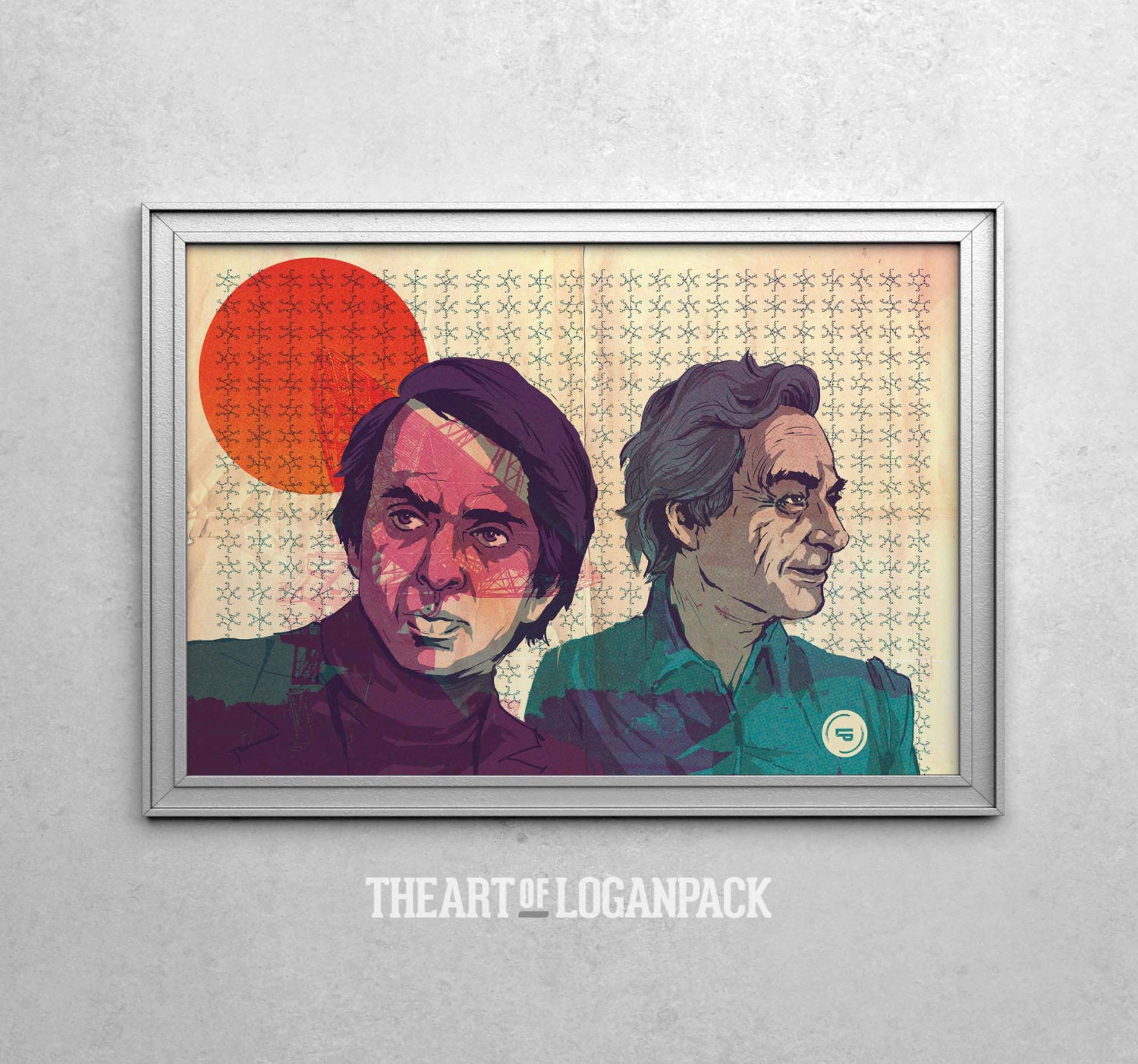 SCIENCE Carl Sagan & Richard Feynman Original Art