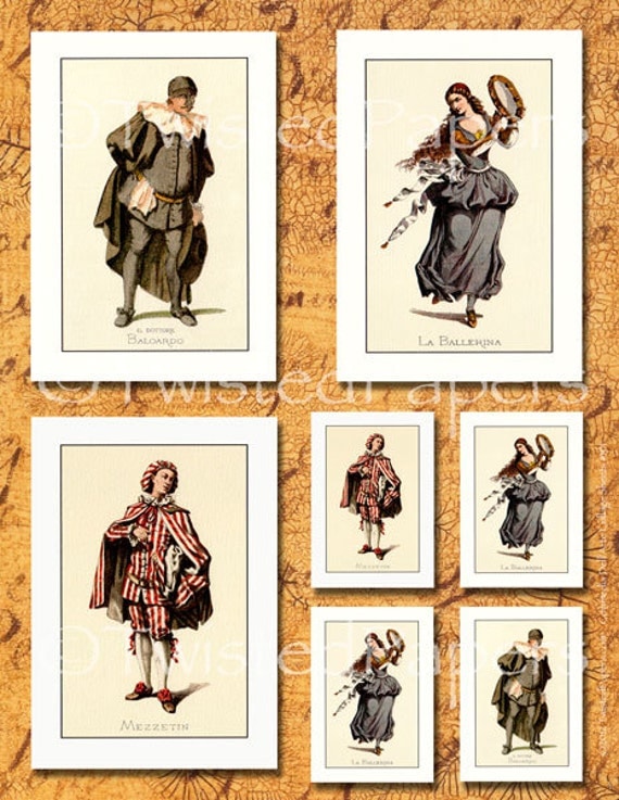 16th Century Italian THEATER COSTUMES Commedia Dell'Arte