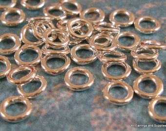 100 pcs Silver Plated Soldered Closed Jump Rings 4mm 20