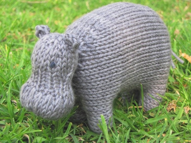 Hippo Knitting Pattern pdf Instant Digital Download