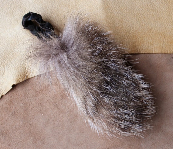 Badger tail real eco-friendly wild American badger fur tail