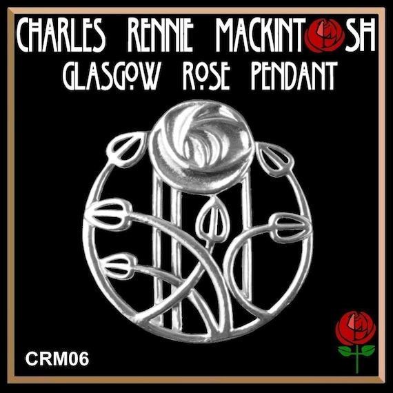 Charles Rennie MacKintosh Glasgow Rose Pendant CRM06