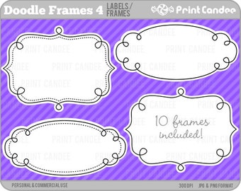 Hanging Doodle Frames Personal and Commercial Use digital