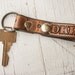 Custom Leather Key Ring and Fob Snap closure monogram
