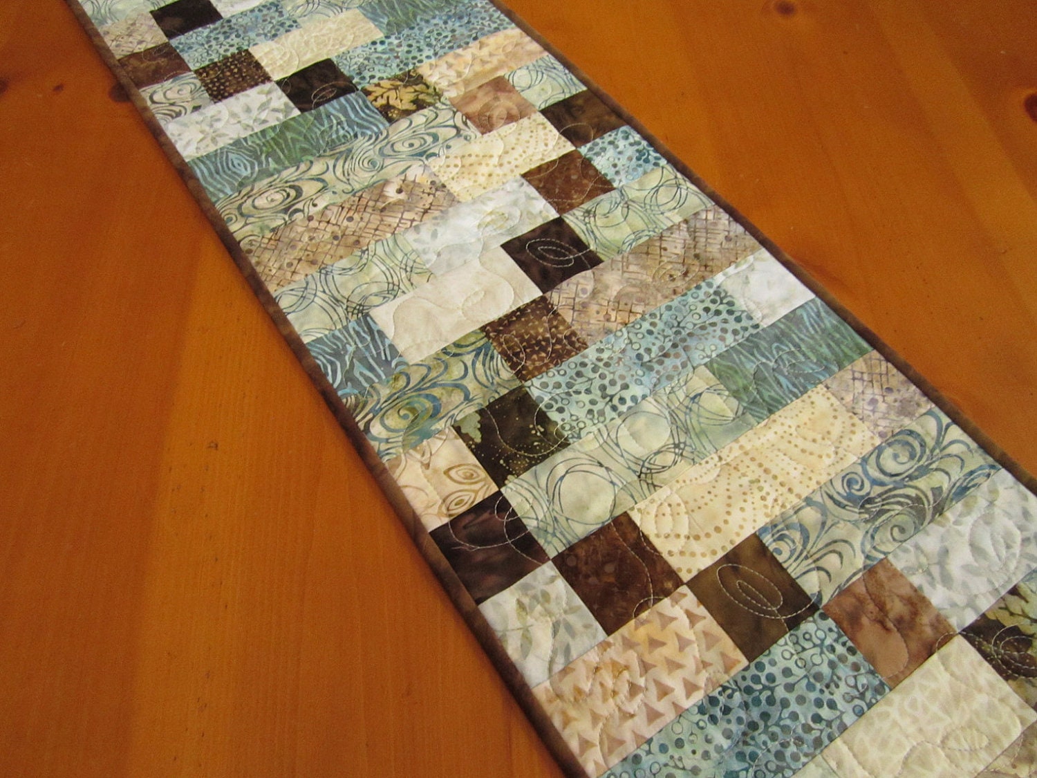 Batik Table Runner Quilted Table Runner