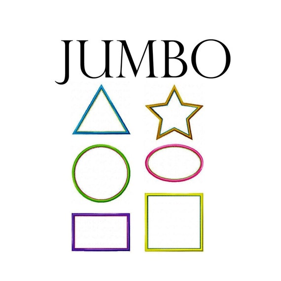 JUMBO Applique Shapes Machine Embroidery Design Patterns