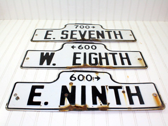 Custom Vintage Street Signs