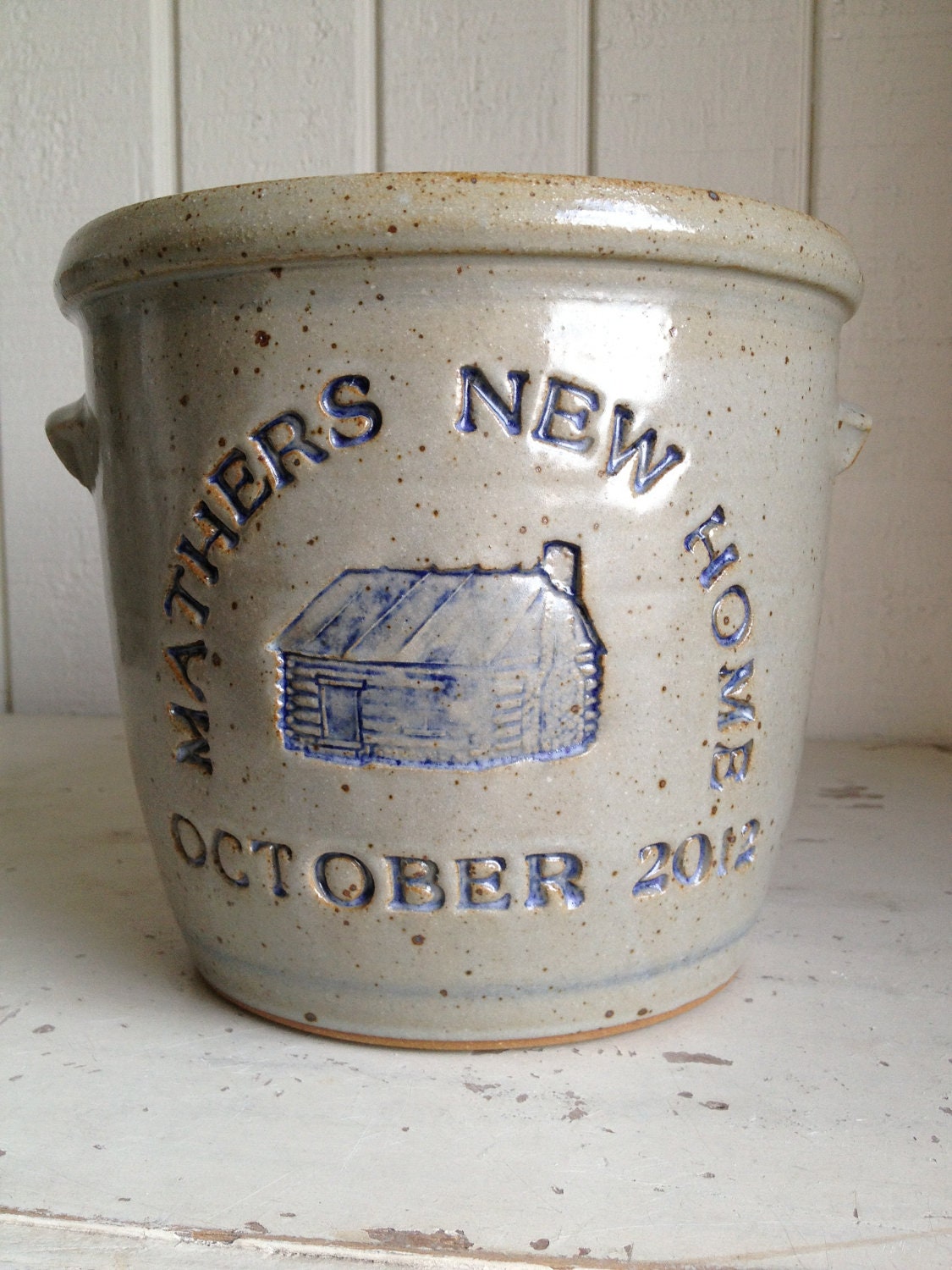 Personalized Stoneware Crock