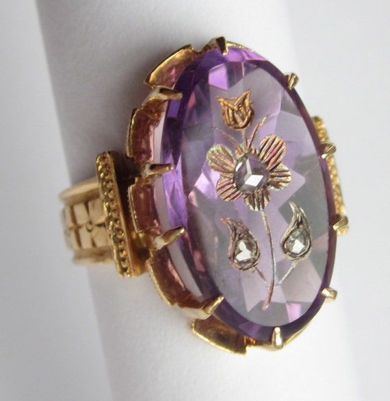 RESERVED For J STRIKING Antique 1870 Victorian Amethyst and