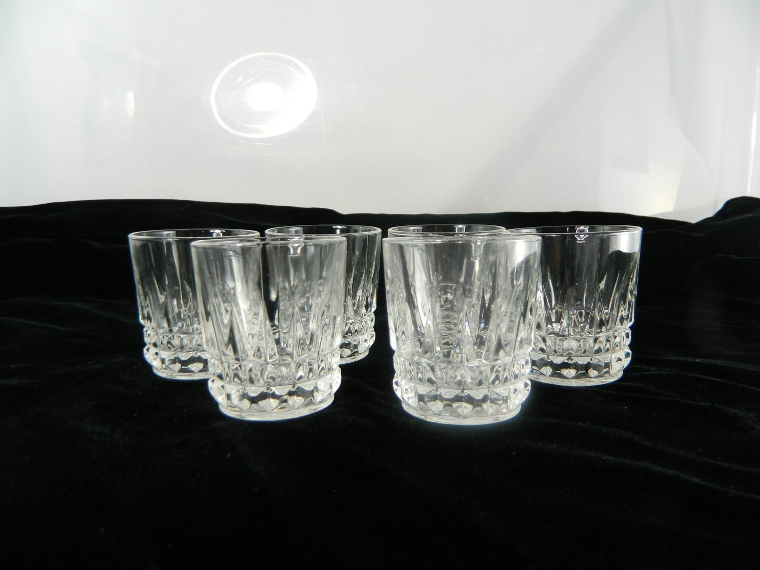 Vintage Cut Crystal Shot Glasses Set Of 6