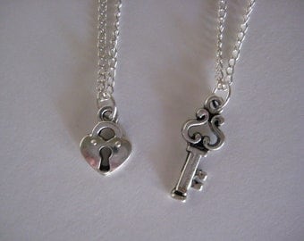 Lock and Key Necklaces friendship charms