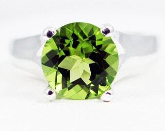 Popular items for large peridot ring on Etsy