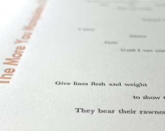 Poetry broadside | Etsy