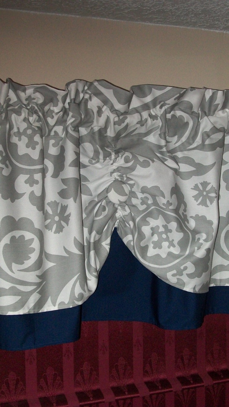 Valance Window Curtain Swagged Swag Custom made by CountryRuffles