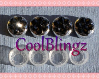 BABY PINK FLOWER Rhinestone Screw Caps Covers for by coolblingz