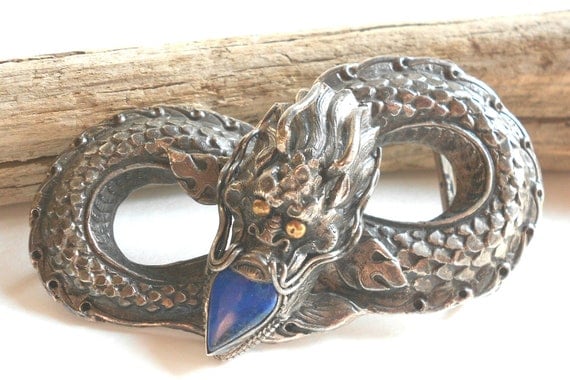 Antique Chinese Silver Belt Buckle | semashow.com