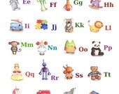Items similar to ABC Alphabet Poster A4 Print, Toy Alphabet, Nursery ...