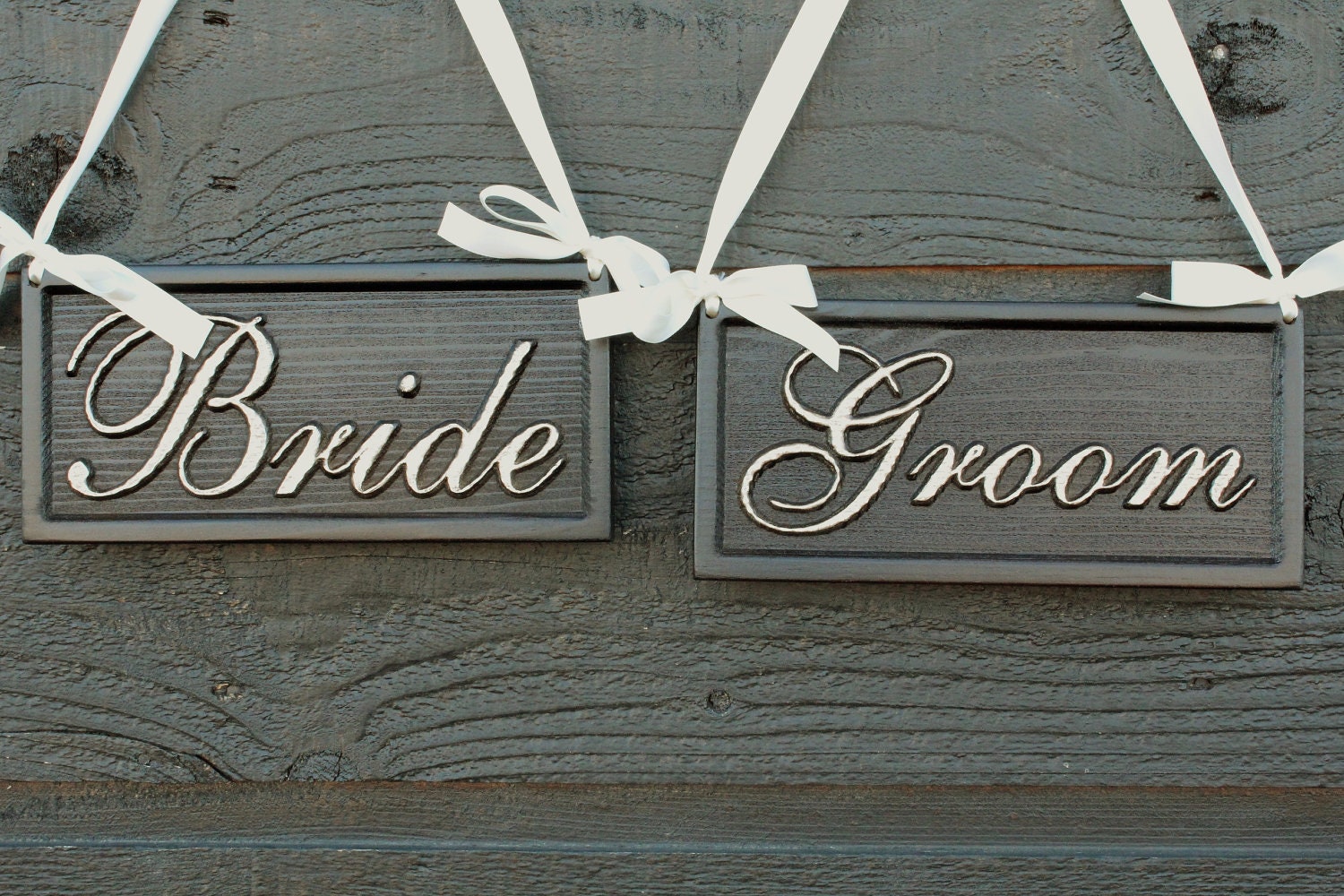 Wedding Signs Bride and Groom Decorative Wedding Sign Set