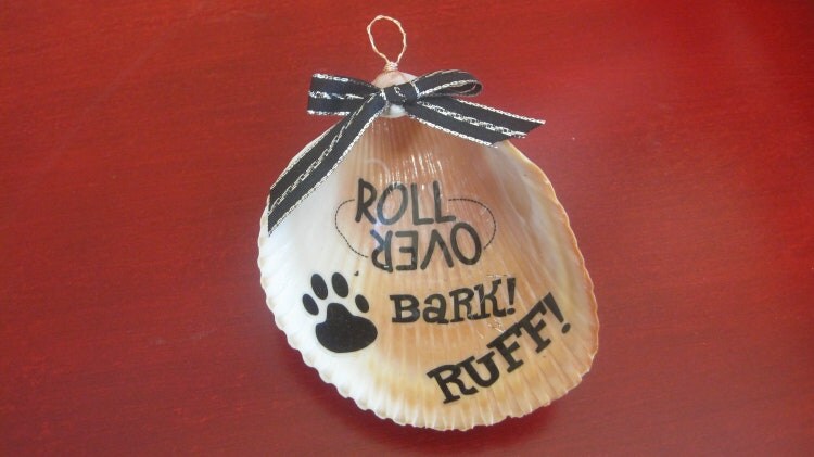 Dog Lovers Sea Shell Ornaments Handmade by SharingSeaShells