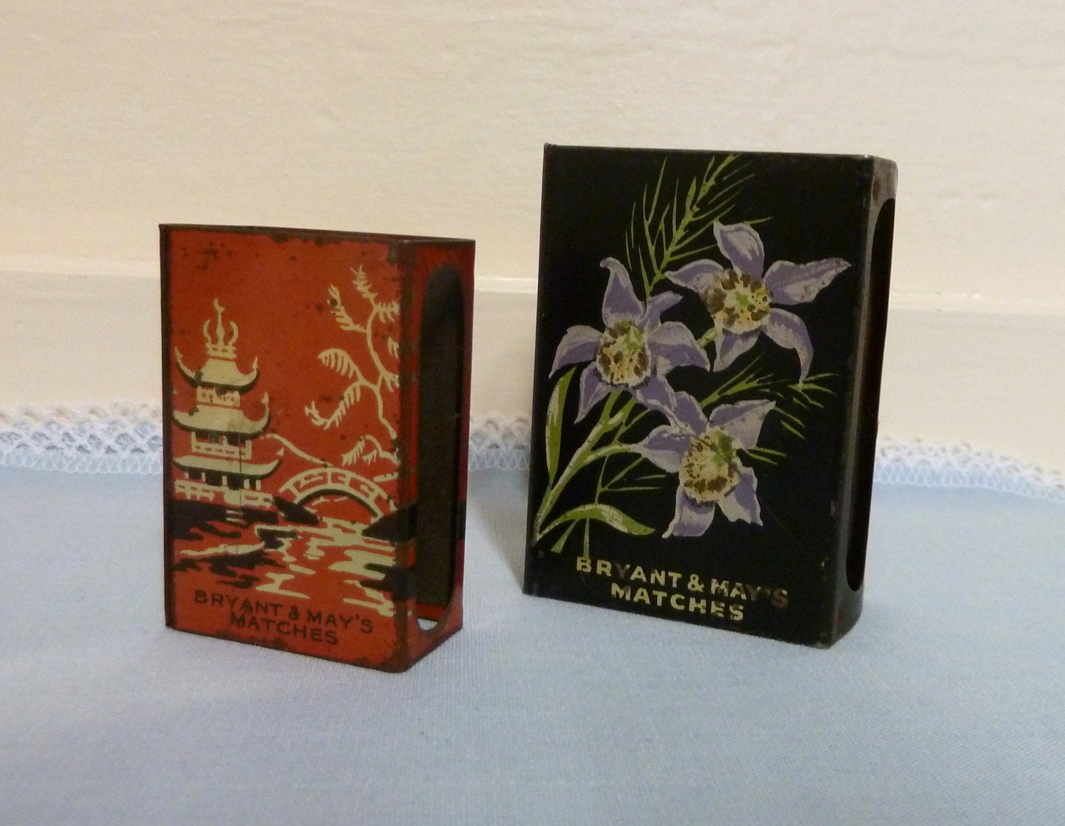 Vintage 'Bryant & May' Match Box Holders by TedtiqueTrunk on Etsy
