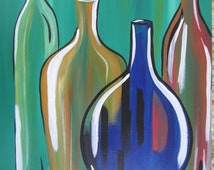 Popular items for abstract bottle on Etsy