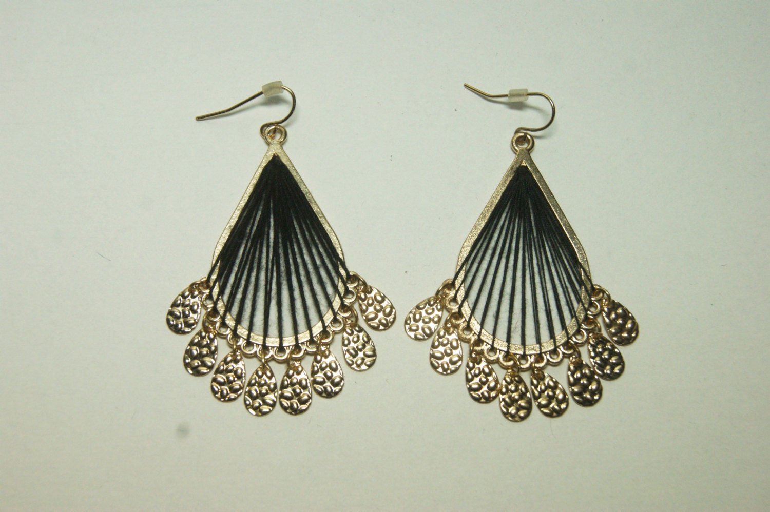 Large String Wrapped Art Deco Teardrop Earrings – Haute Juice