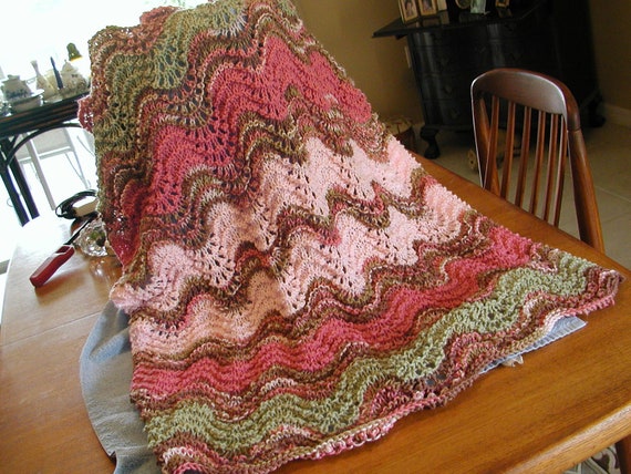 Knitted Lap Robe by SandECollectibles on Etsy