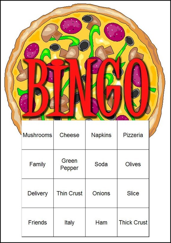 Pizza Themed Bingo Set