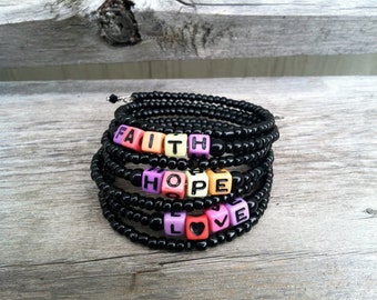 Neon Custom Personalized Name Bracelet and Earring by VoiceDesigns