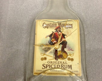 Captain Morgan Original Spiced Rum Bottle Wall Clock (Upcycle ...