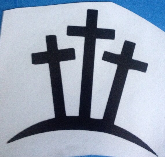 Items similar to Three crosses car decal on Etsy