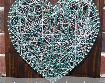 String Art Heart, Nail and String Art, Nursery Decor, Valentine's Day