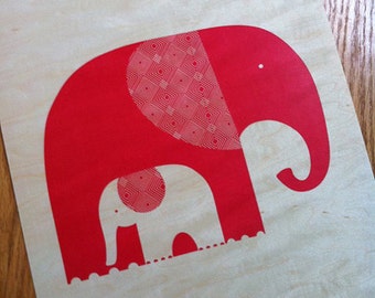 Yellow Elephants Wall Print by tarahogan on Etsy